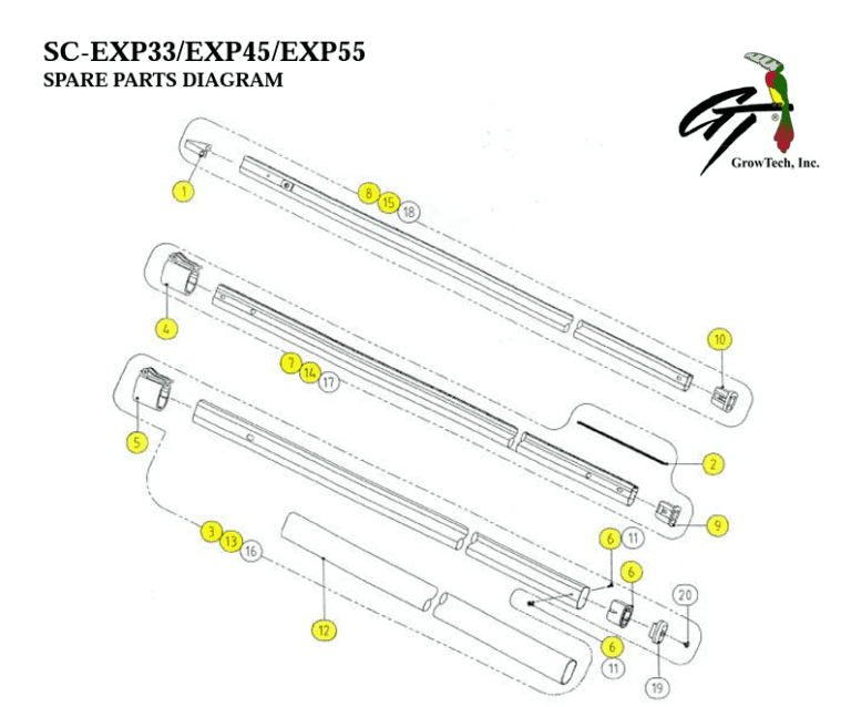 Replacement parts for ARS Extendable Lightweight Poles | Tree Tools USA